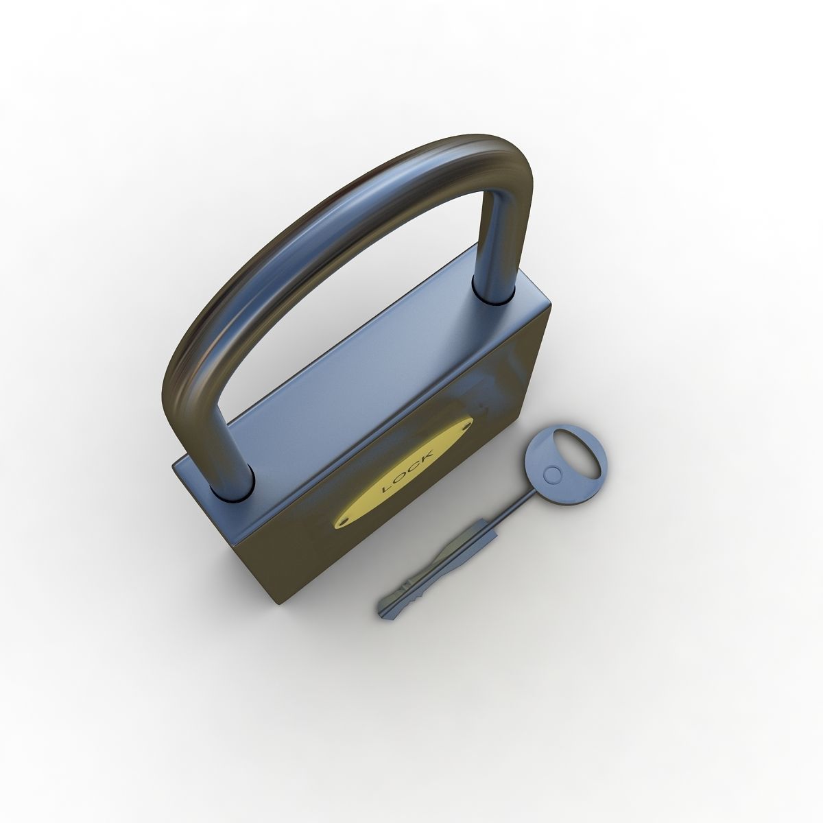 3d lock and key 3D model | CGTrader