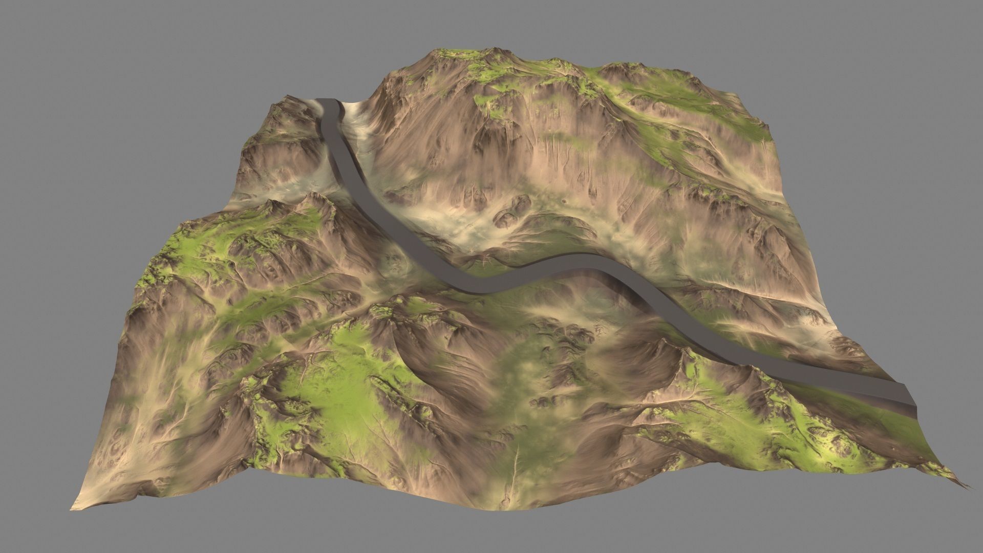 3D model terrain road VR / AR / low-poly | CGTrader