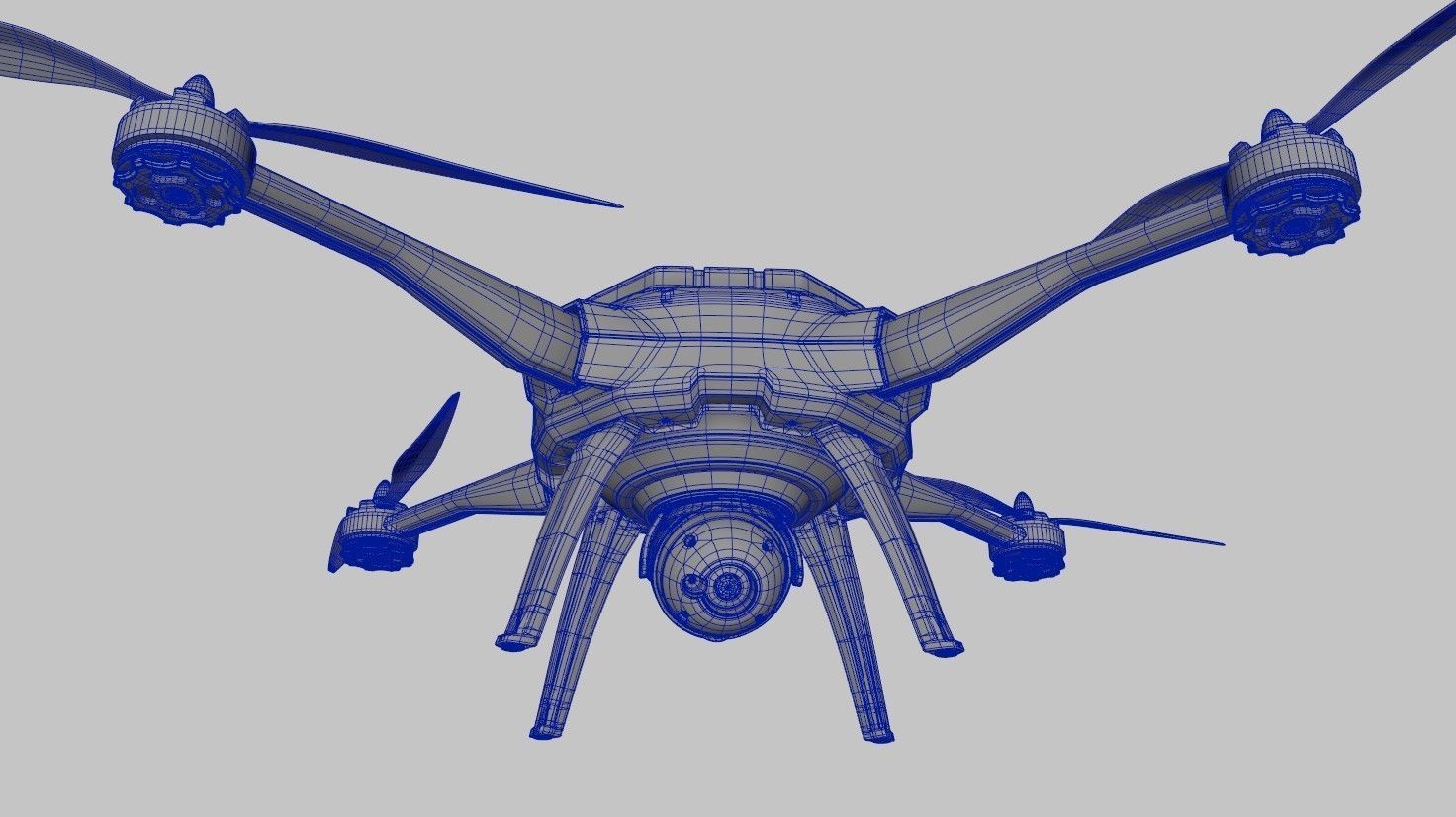 Drone flying 3D model rigged | CGTrader