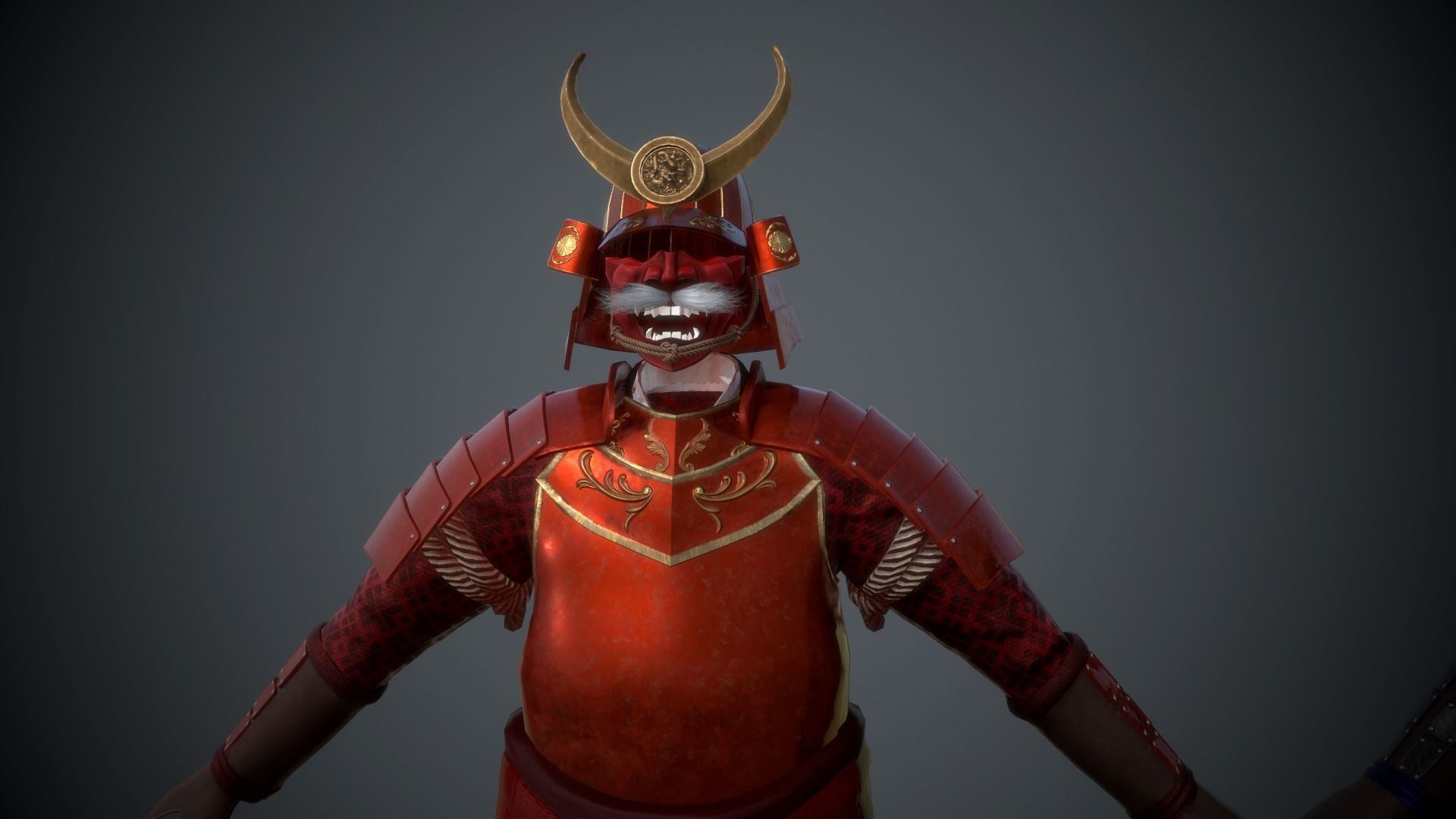 3D model Samurai armor v2 VR / AR / low-poly | CGTrader