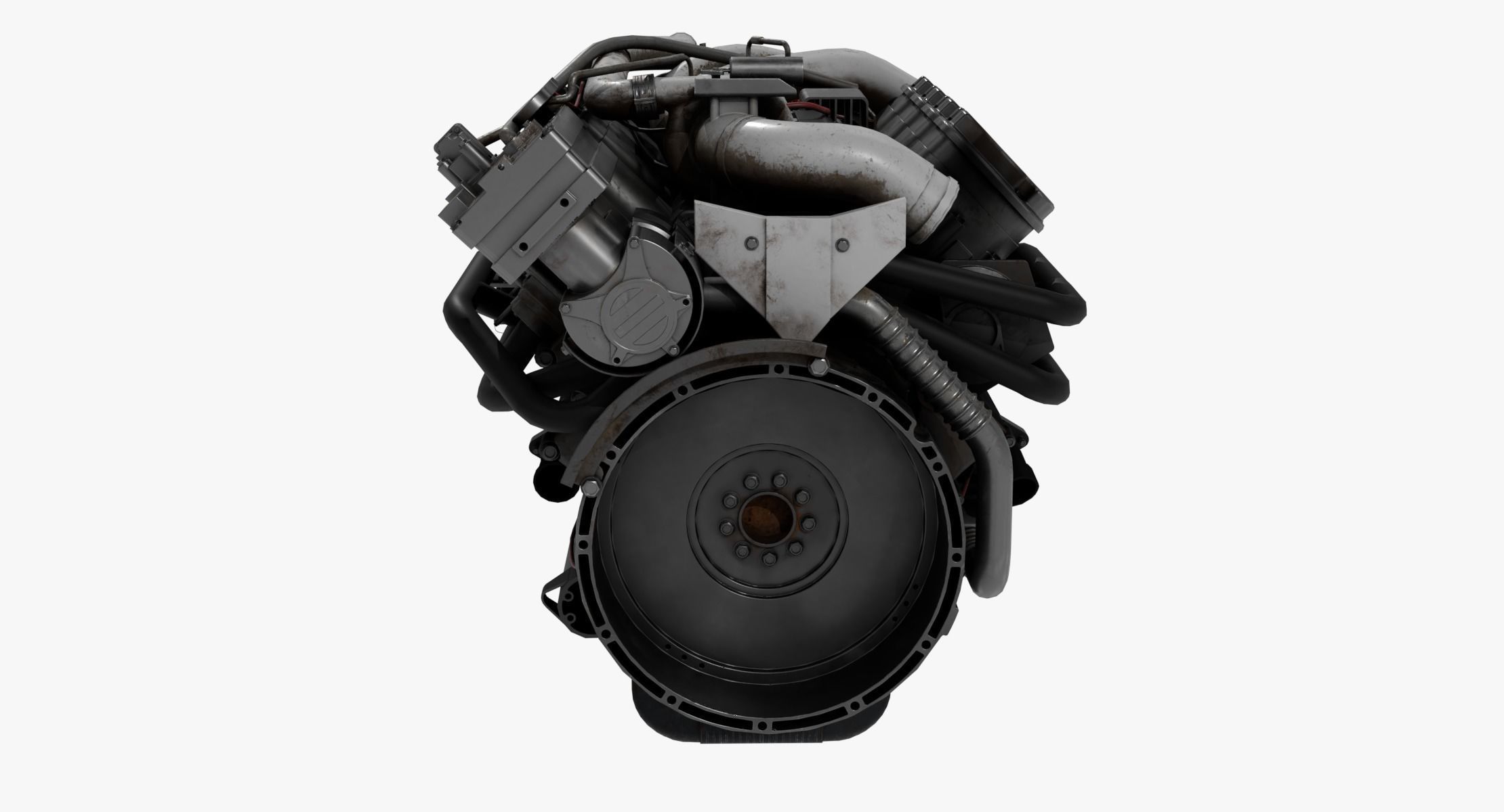 3D model Engine V8 for bus and trucks Lowpoly PBR VR / AR / low-poly ...