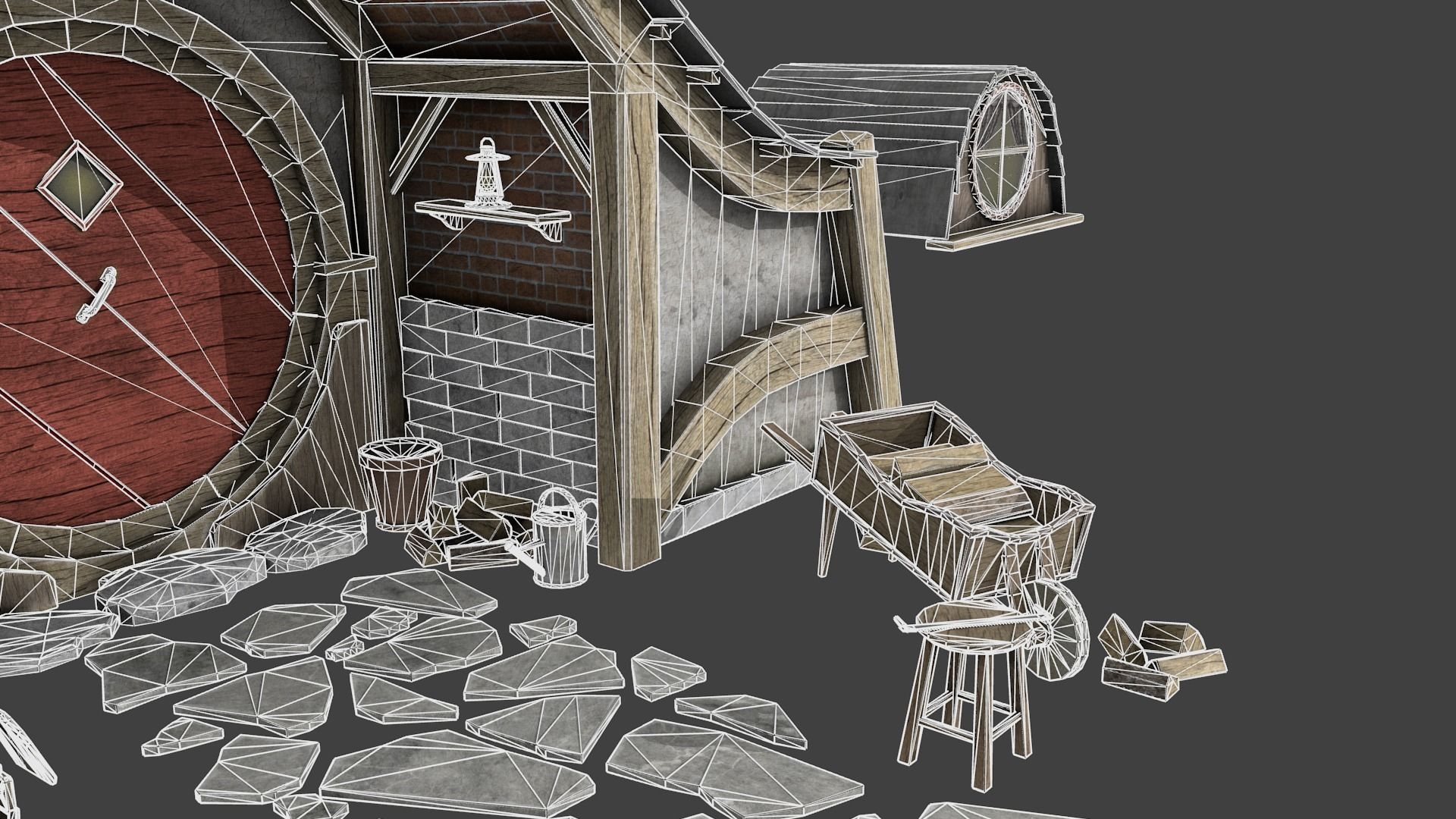 3D model Halfling Home Collection VR / AR / low-poly | CGTrader