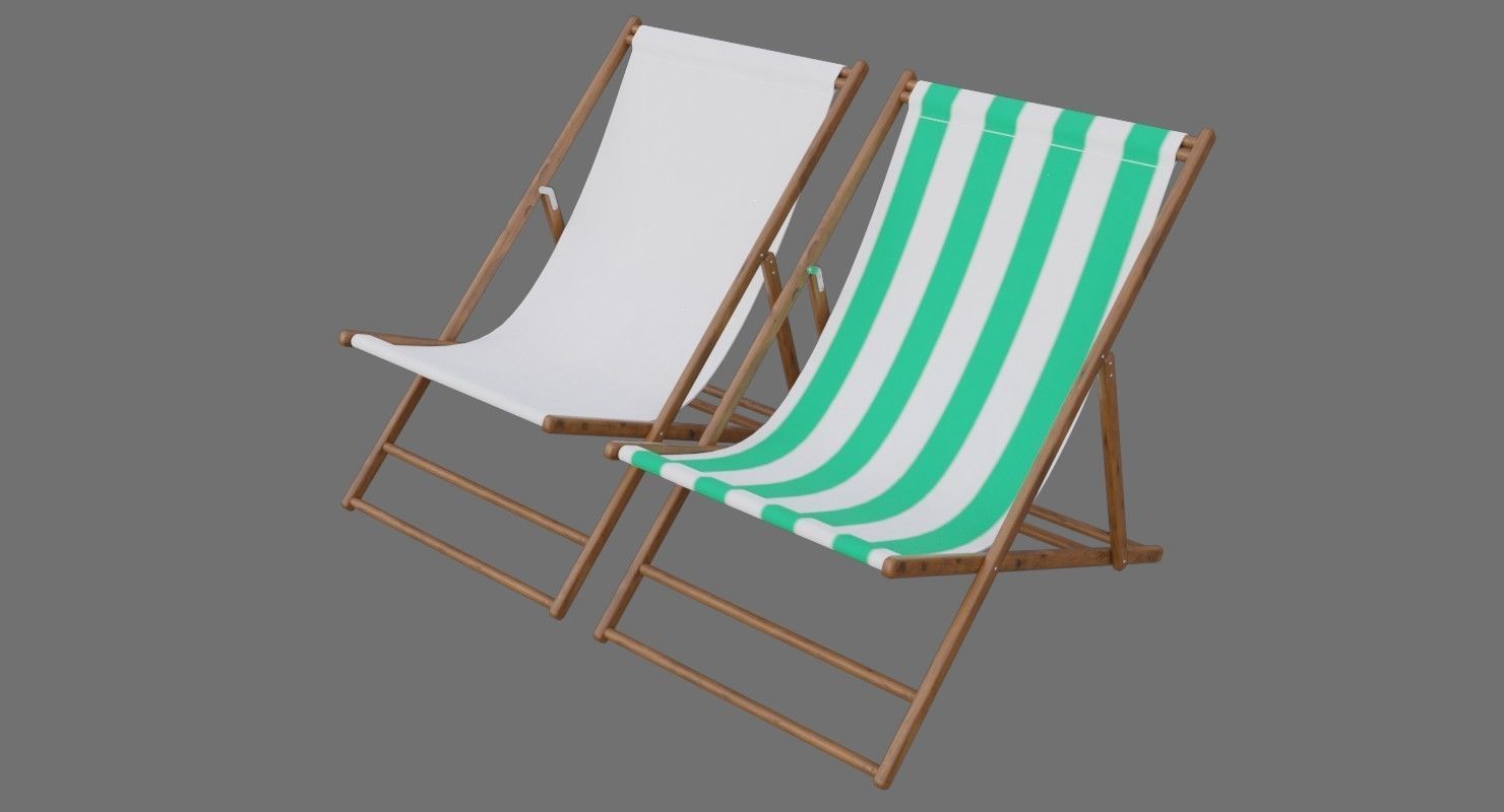 3D model Beach Chair 1A VR / AR / low-poly | CGTrader