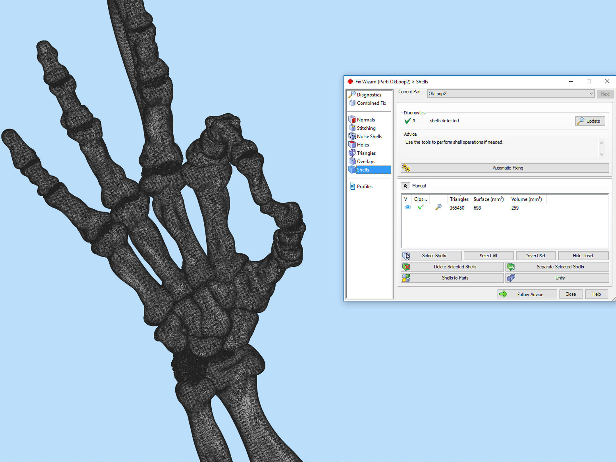 Pendant skeleton hand ok 3D model 3D printable | CGTrader