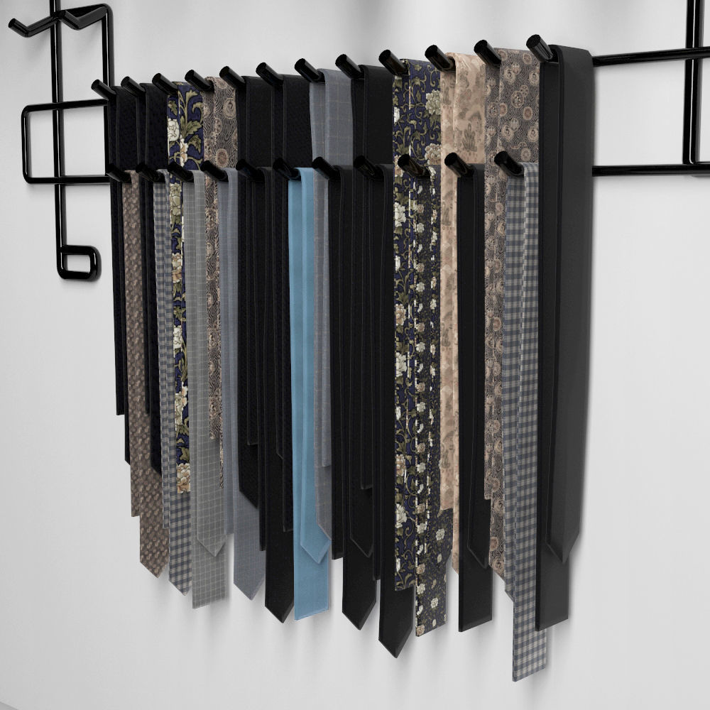Set 13 necktie rack 3D model | CGTrader