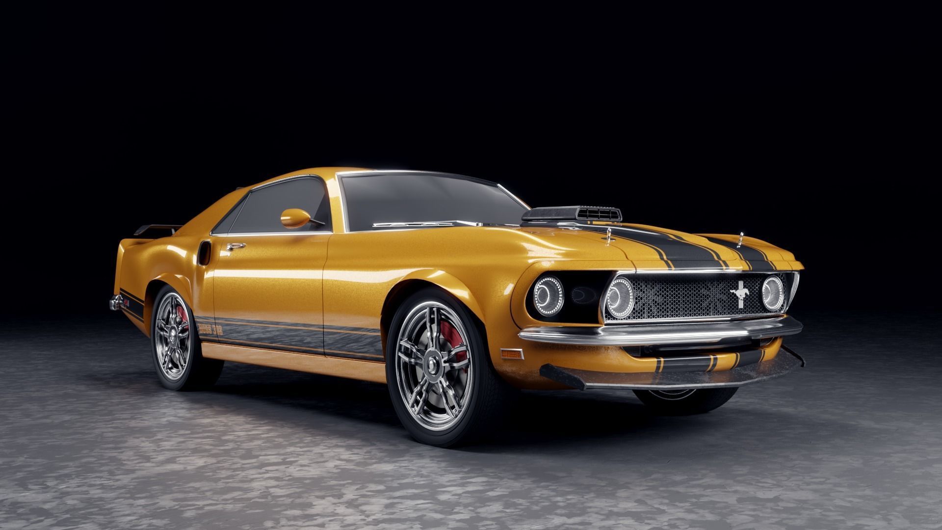 Boss 302 1969 free 3D model | CGTrader