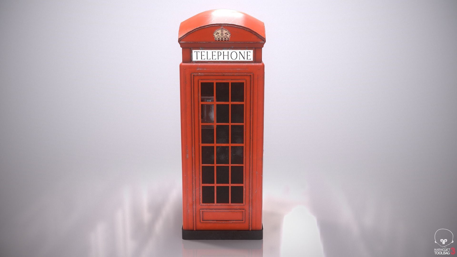 3D model Red Phone Booth VR / AR / low-poly | CGTrader