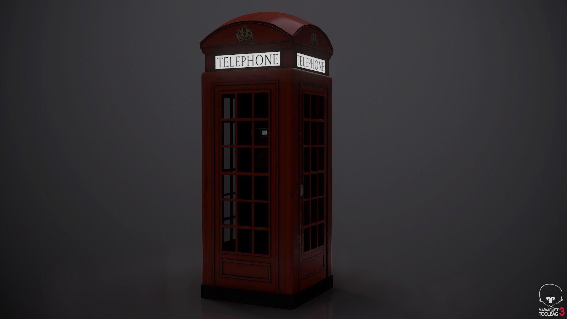 3D model Red Phone Booth VR / AR / low-poly | CGTrader