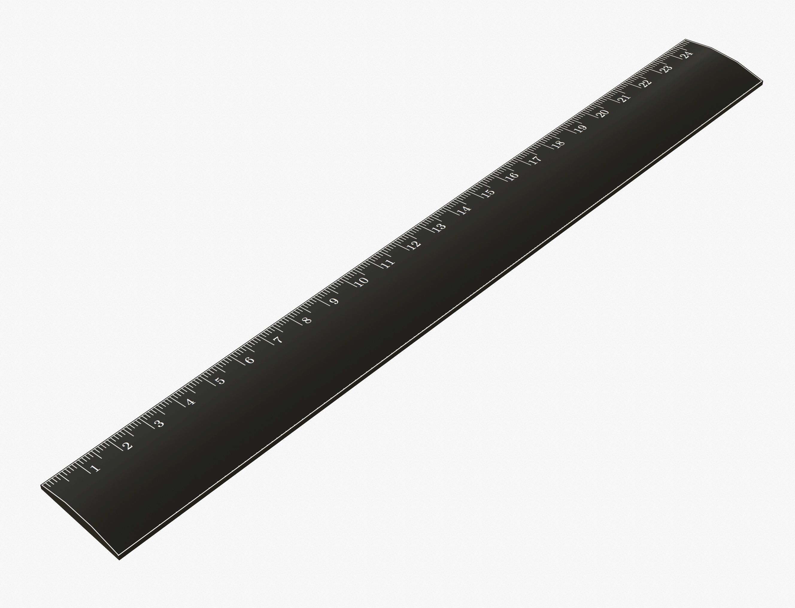 3D model Black plastic ruler VR / AR / low-poly | CGTrader