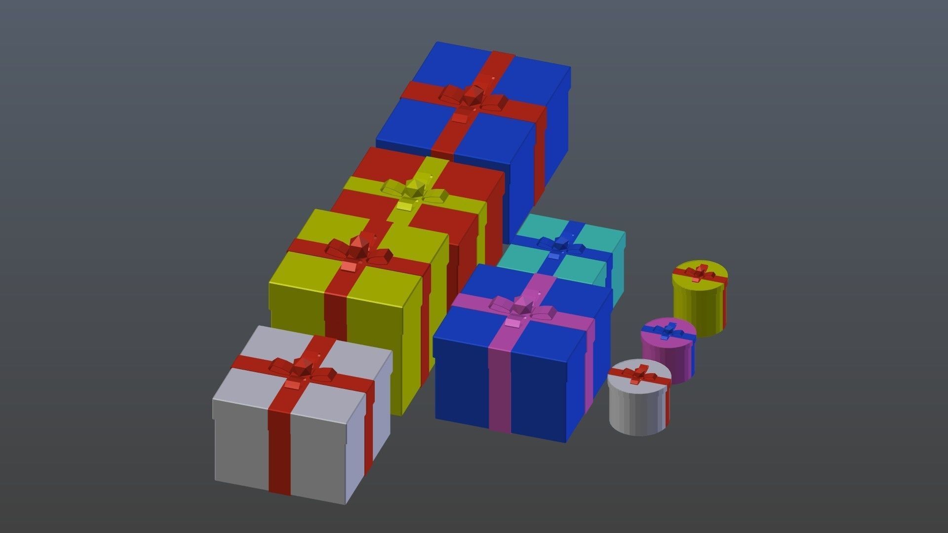 3D model Low poly Gifts Boxes VR / AR / low-poly | CGTrader