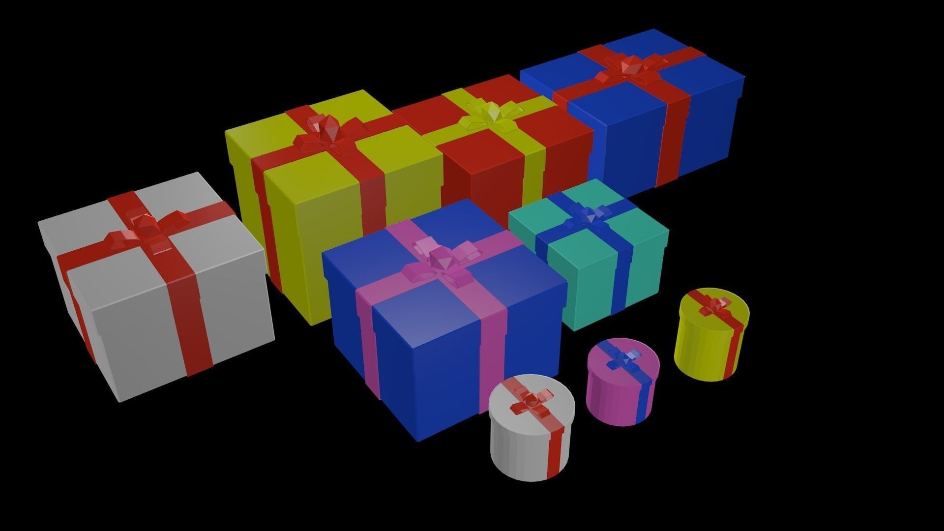 3D model Low poly Gifts Boxes VR / AR / low-poly | CGTrader
