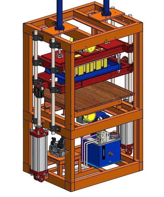 Hydraulic Automatic Concrete Brick Block Making Machine free 3D model ...