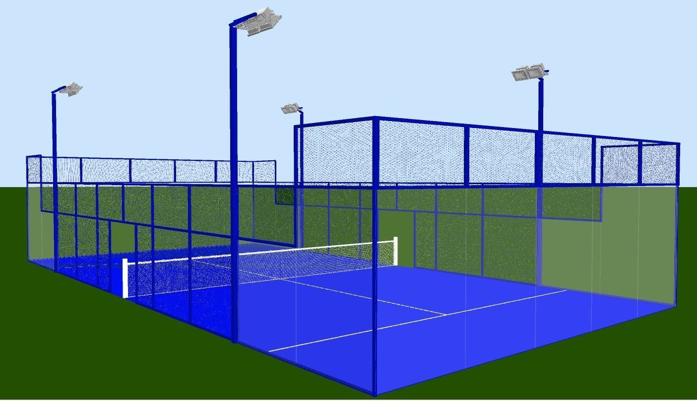 Blue Padel Court 3D model | CGTrader