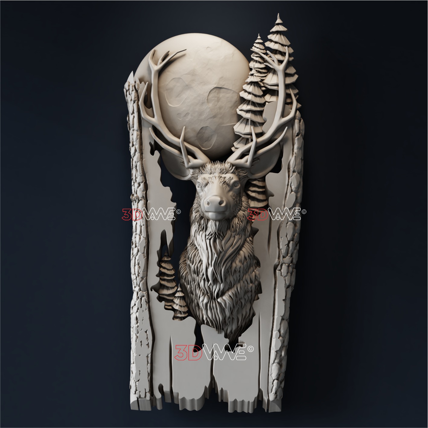 DEER STAG 3d STL MODEL FOR CNC 3D model 3D printable | CGTrader