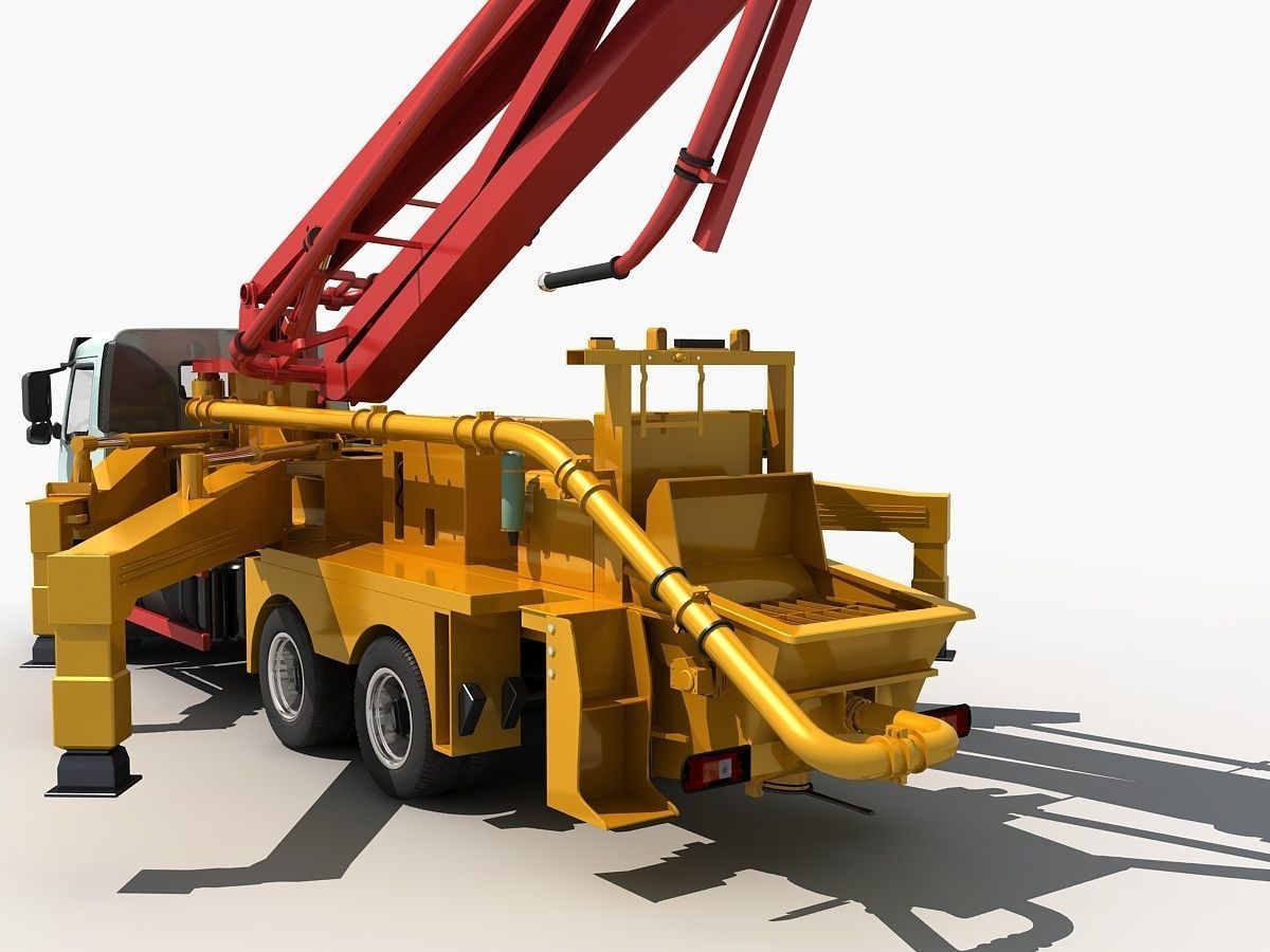 Concrete pumper 3D model | CGTrader