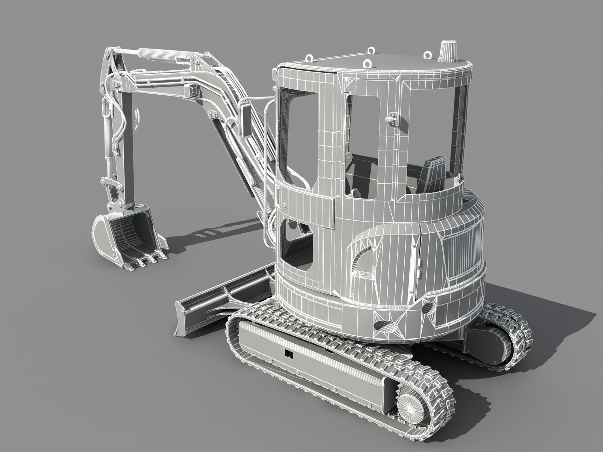 Mini Excavator 3D model | CGTrader