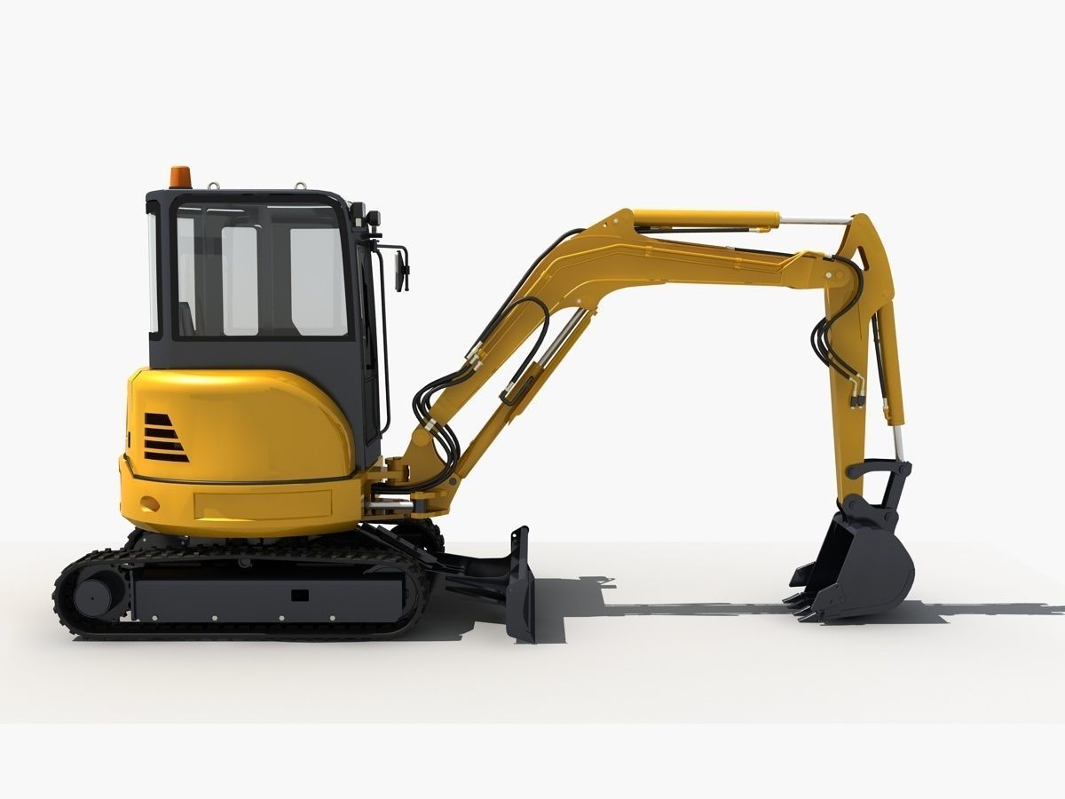 Mini Excavator 3D model | CGTrader