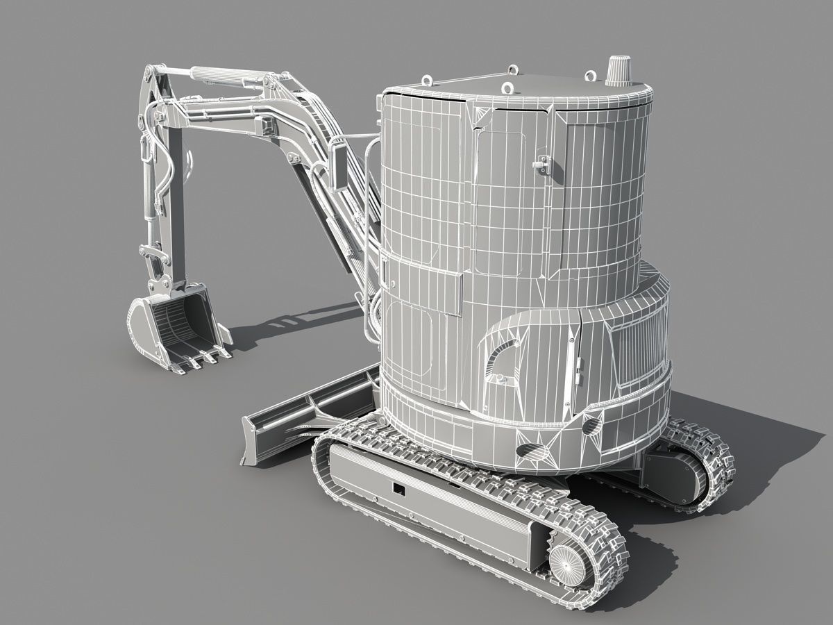 Mini Excavator 3D model | CGTrader