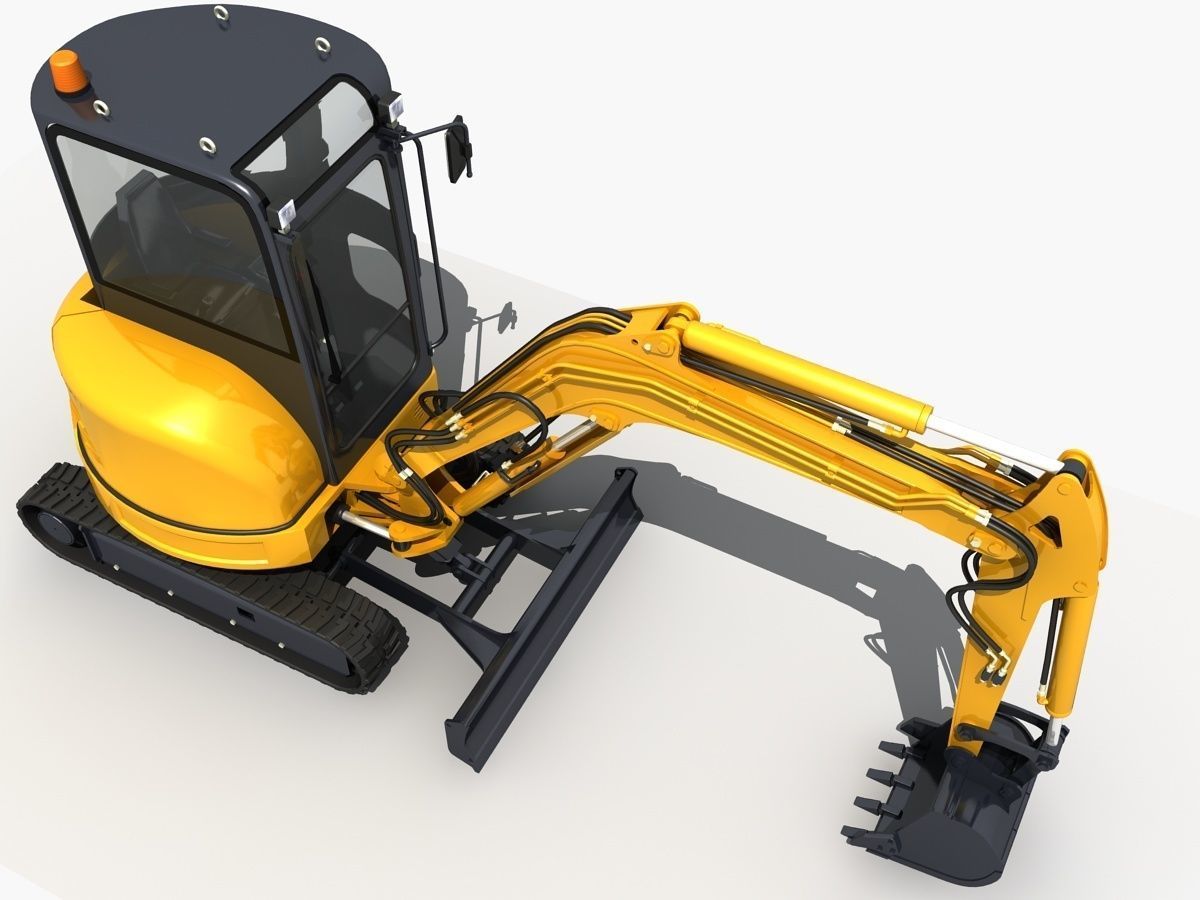 Mini Excavator 3D model | CGTrader