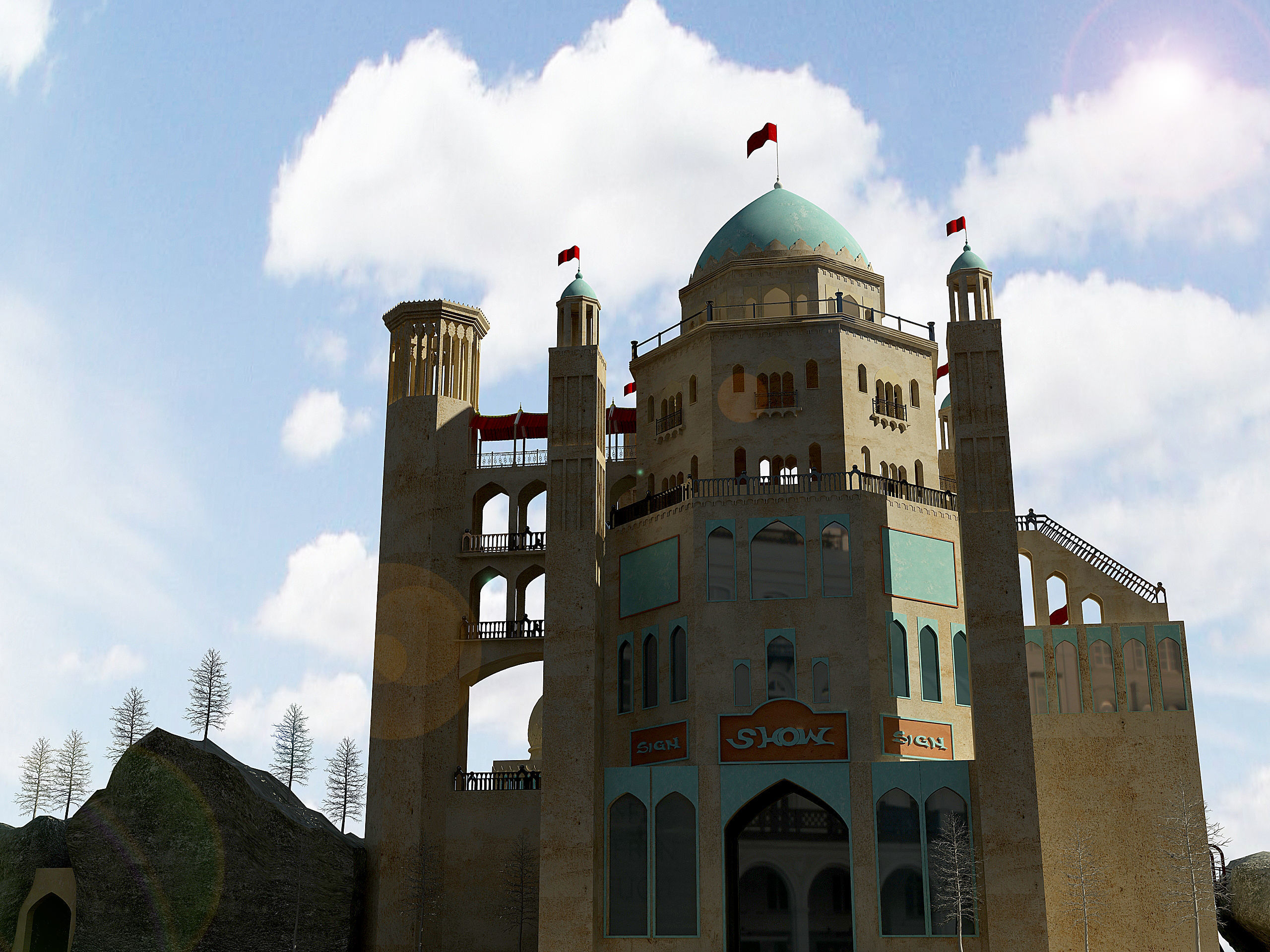 Monument castle free 3D model | CGTrader