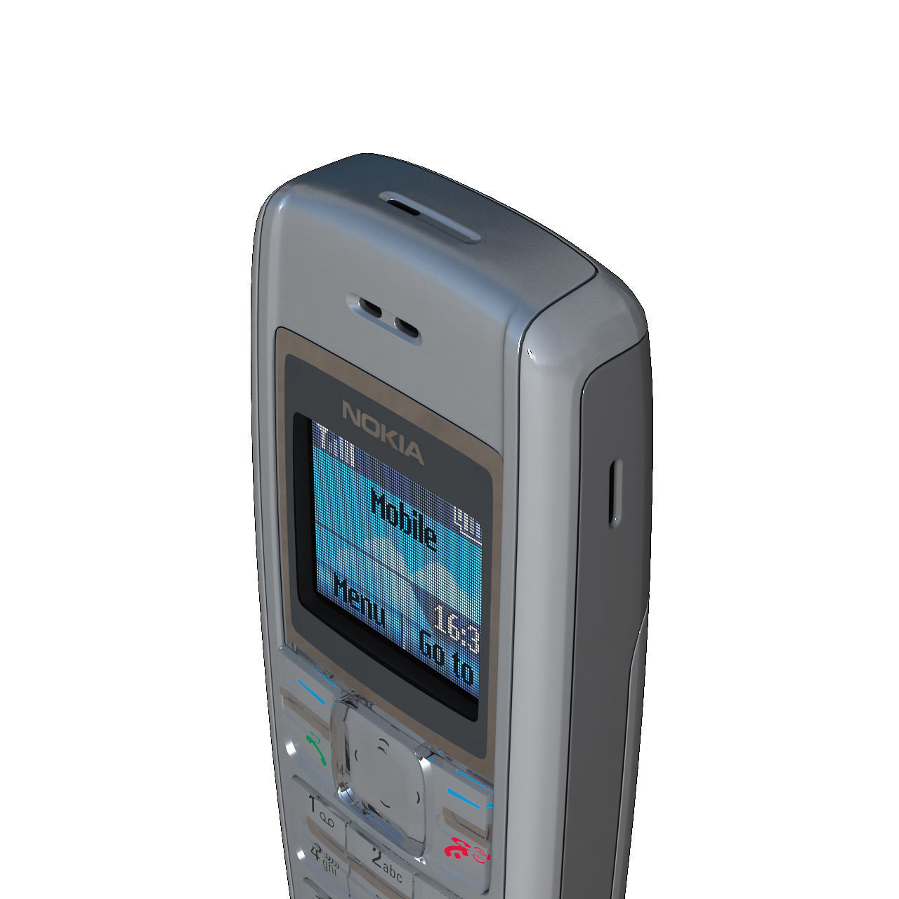 Nokia 1600 Silver 3D model | CGTrader