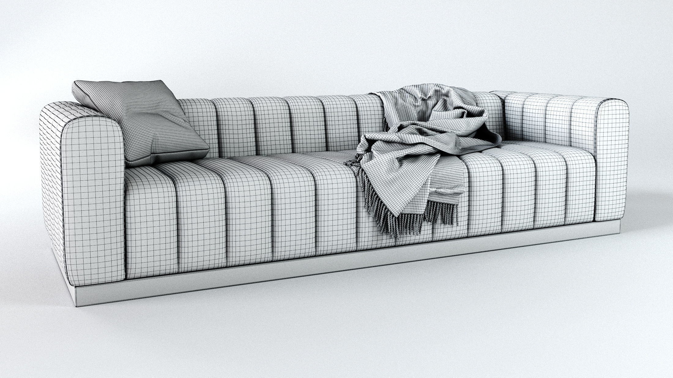 Forte channeled saddle sofa 3D model | CGTrader