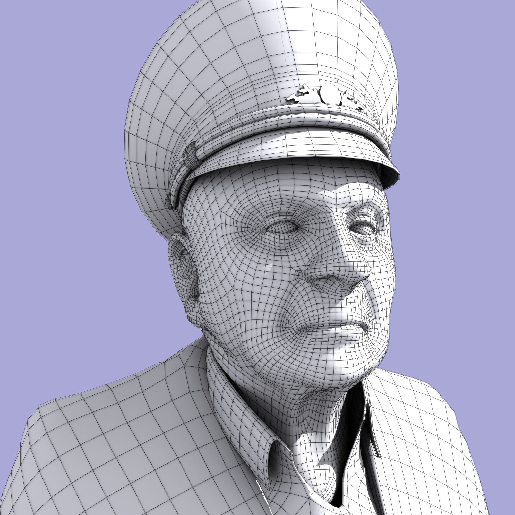 Retired soviet general 3D model | CGTrader