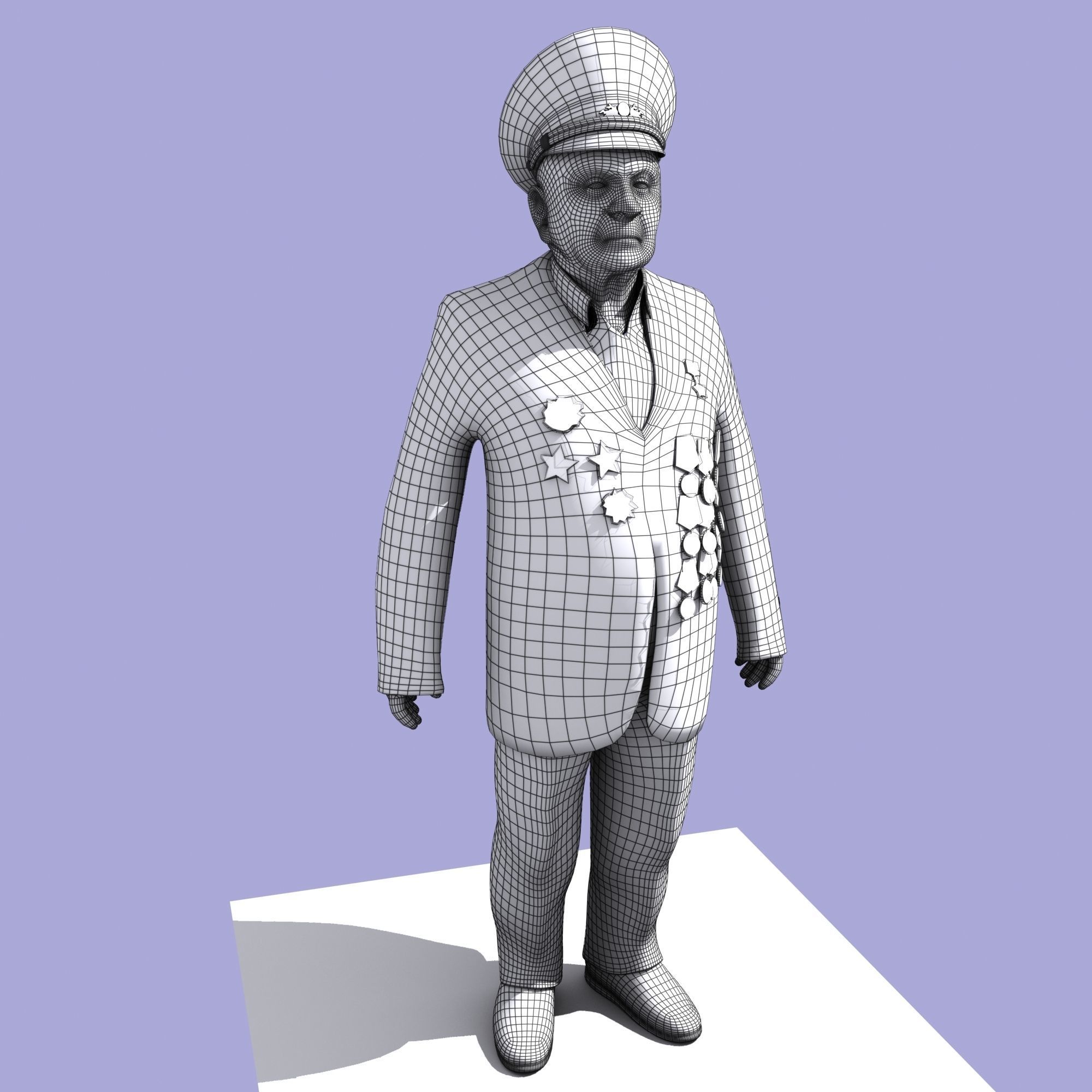 Retired soviet general 3D model | CGTrader