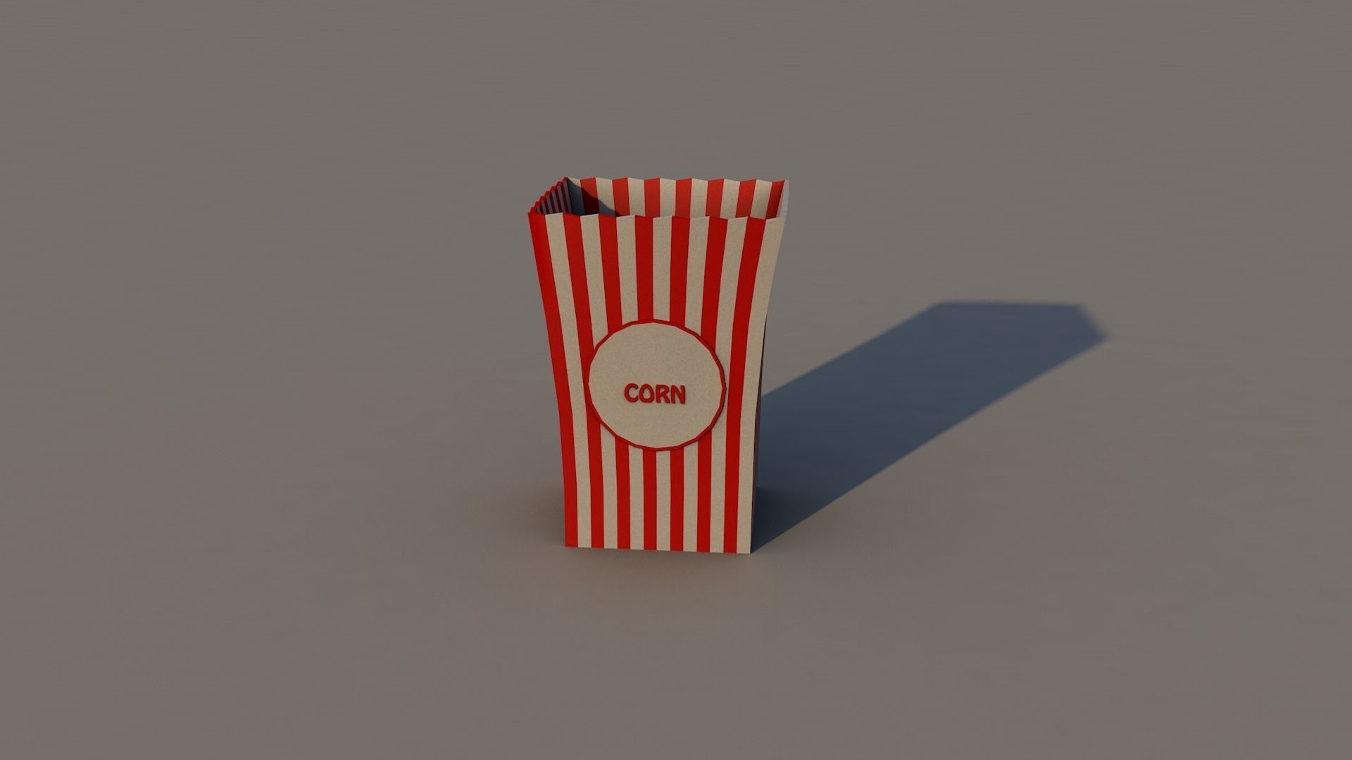 Popcorn box 3D model | CGTrader