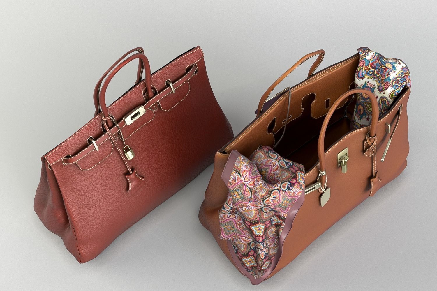 Hermes Birkin Bag 3D model | CGTrader