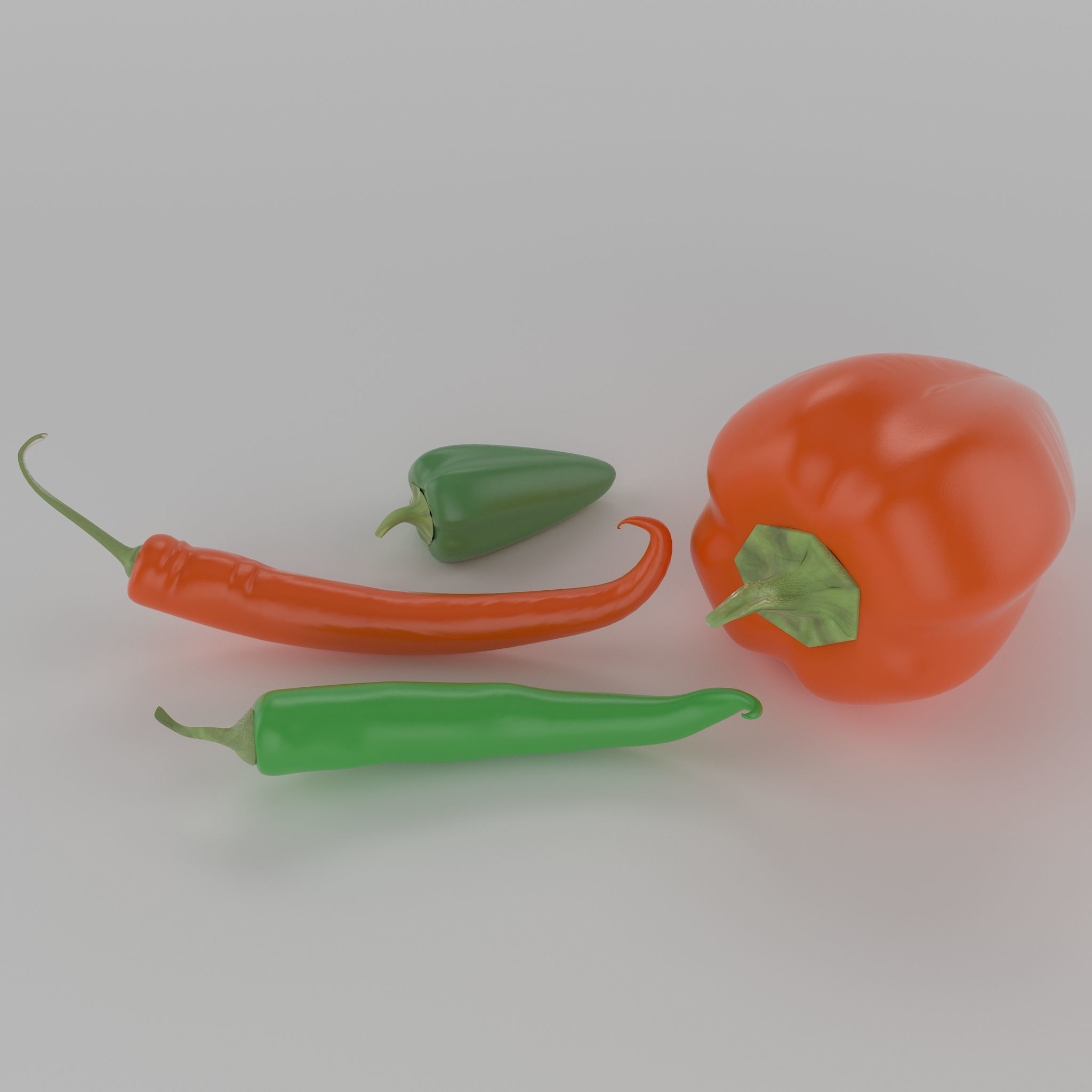 3D model Realistic Pepper chili peppers VR / AR / low-poly | CGTrader