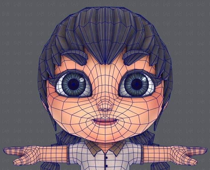 Girl SD 3D model | CGTrader