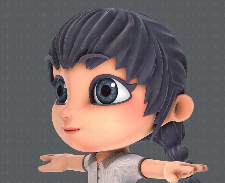 Girl SD 3D model | CGTrader