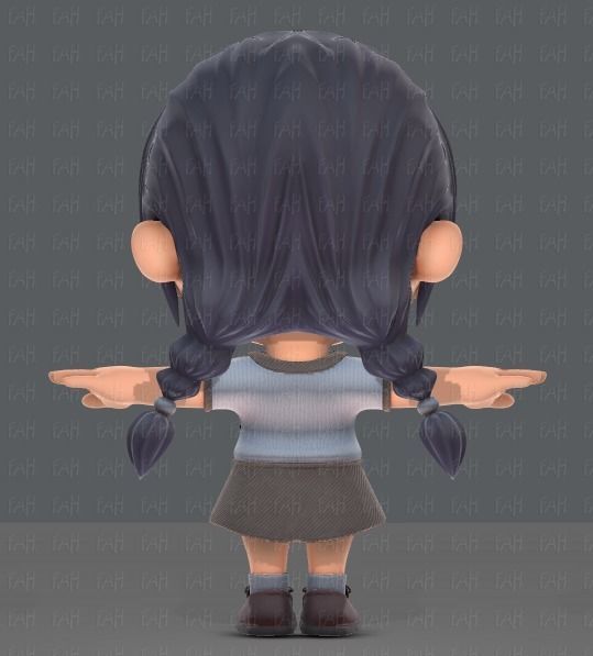 Girl SD 3D model | CGTrader