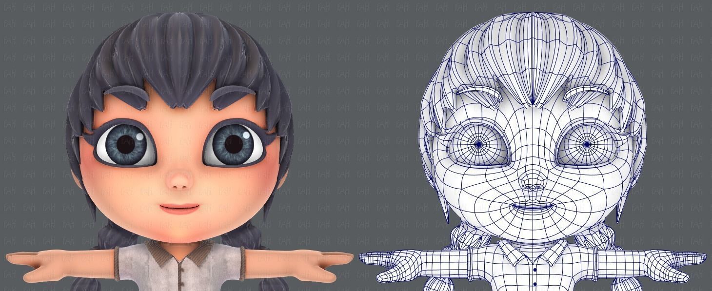 Girl SD 3D model | CGTrader