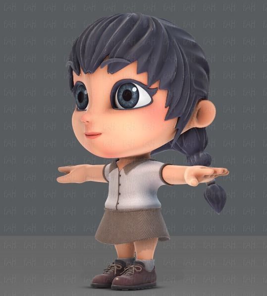 Girl SD 3D model | CGTrader