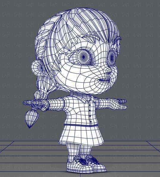 Girl SD 3D model | CGTrader