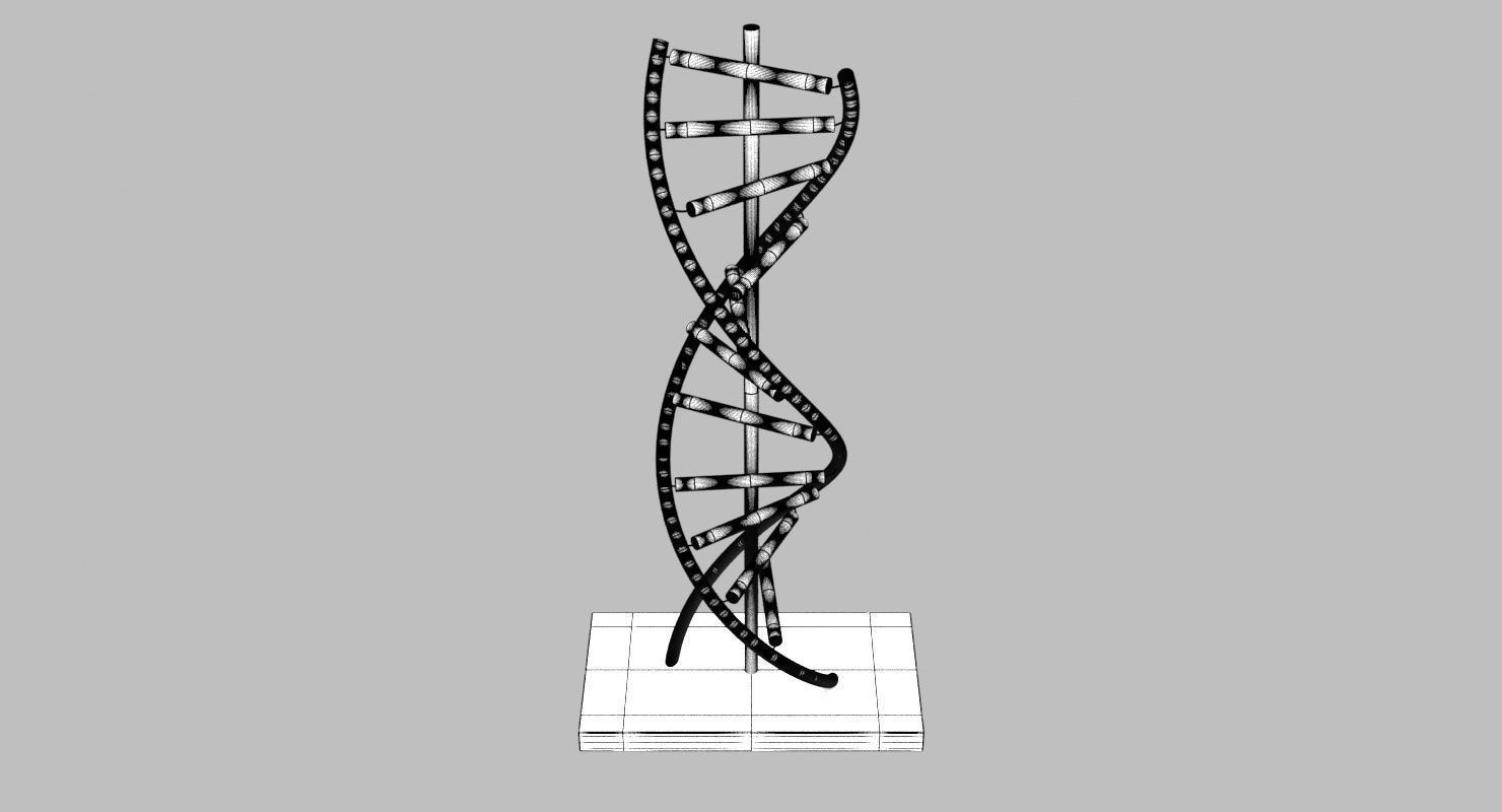 LED DNA Lamp 3D model | CGTrader