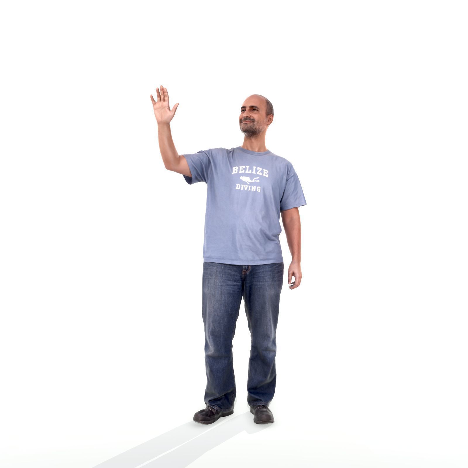 Man Standing Waving CMan0225-HD2-O01P01-S 3D model | CGTrader
