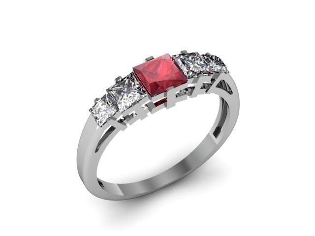 Ring Diamond Path set 3D model 3D printable | CGTrader