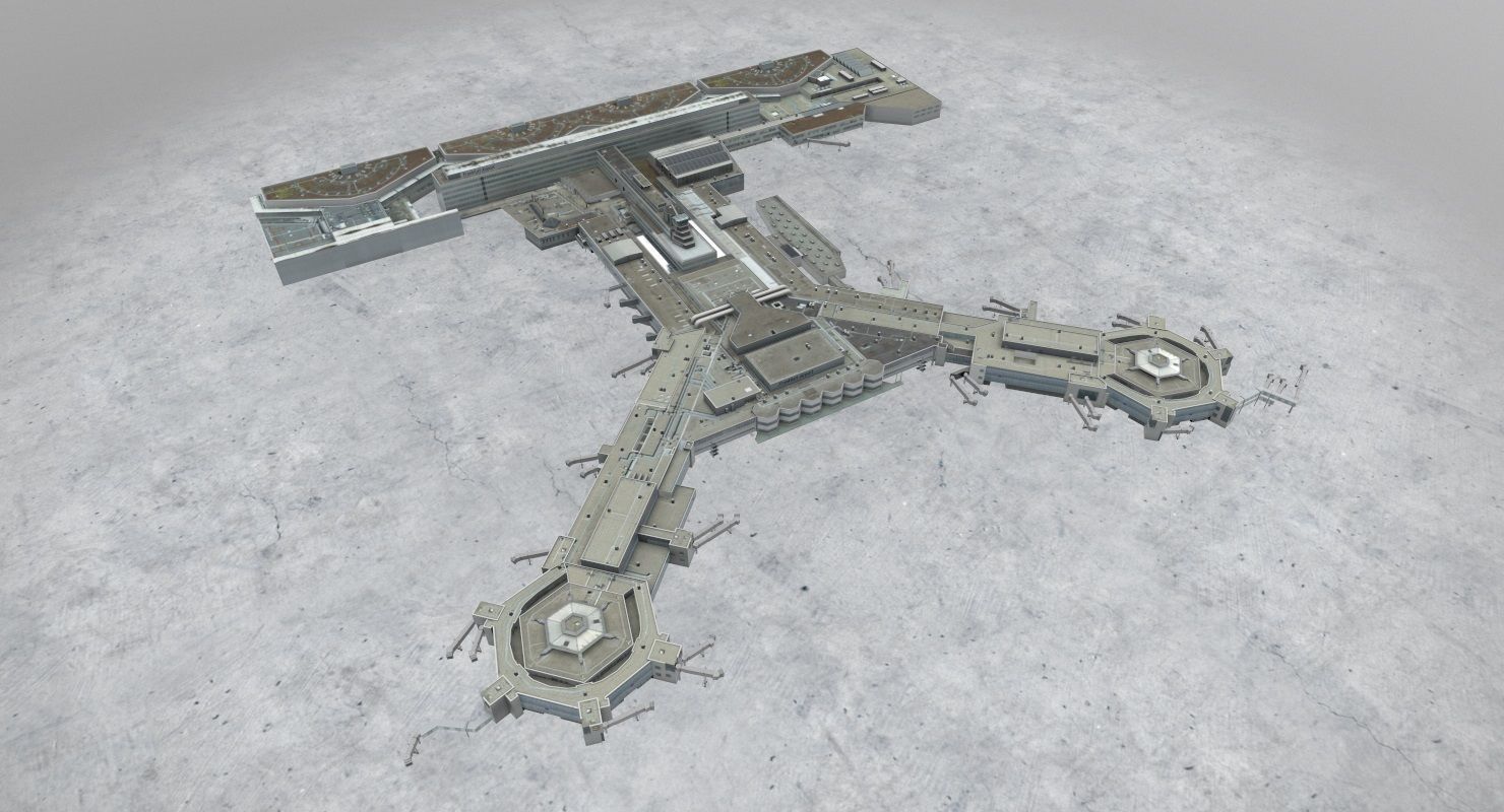 3D model EDDF Terminal 1B VR / AR / low-poly | CGTrader