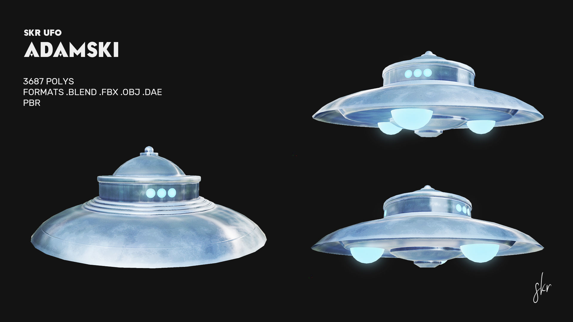 3D model Adamski UFO VR / AR / low-poly | CGTrader