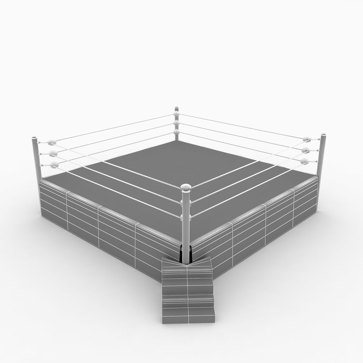 WWE Wrestling Ring 3D model | CGTrader
