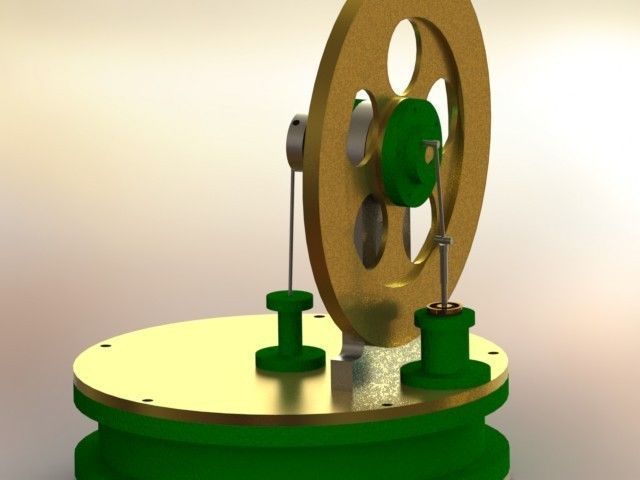 Stirling engine 3 free 3D model | CGTrader