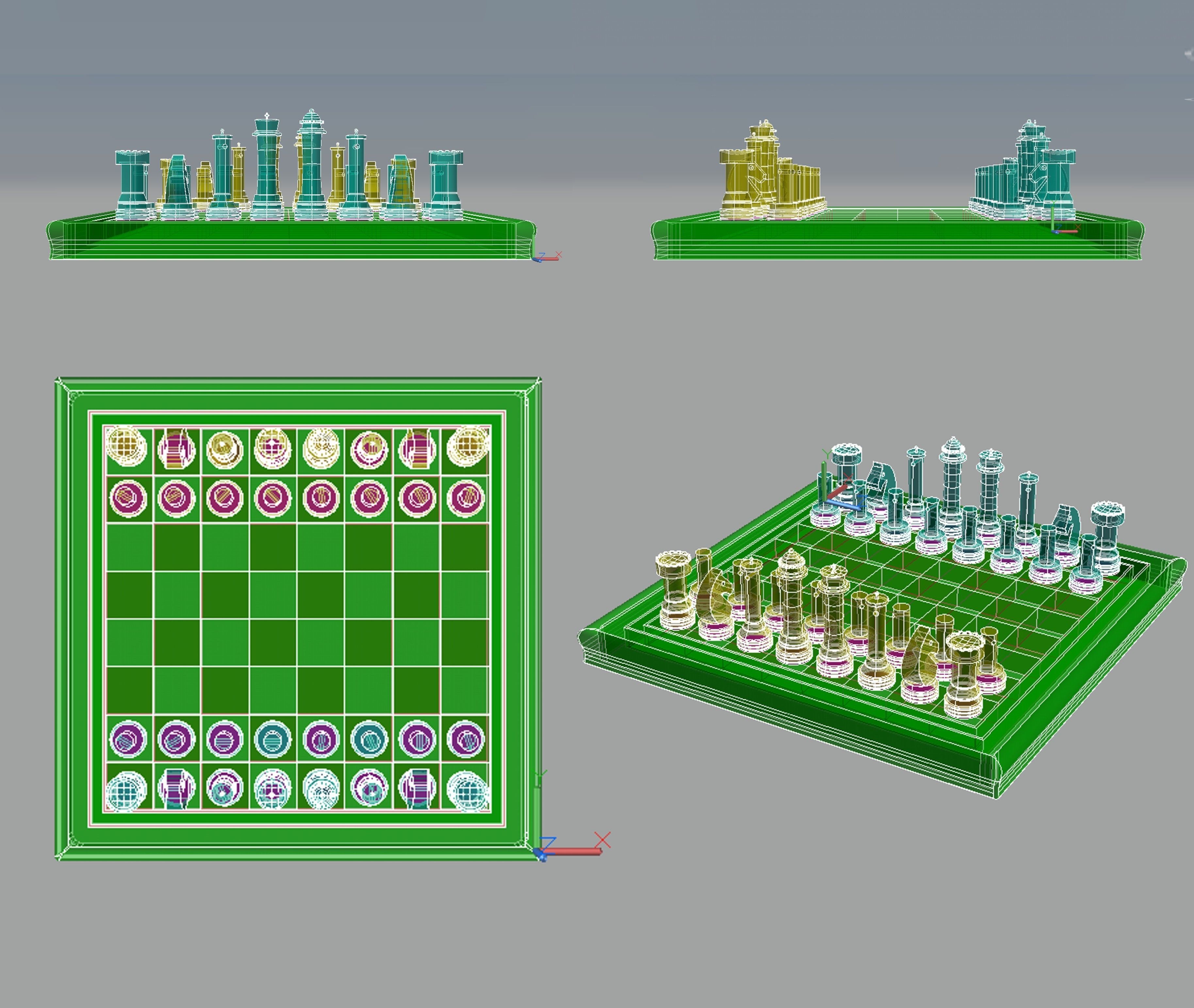 chess - scacchi free 3D model | CGTrader