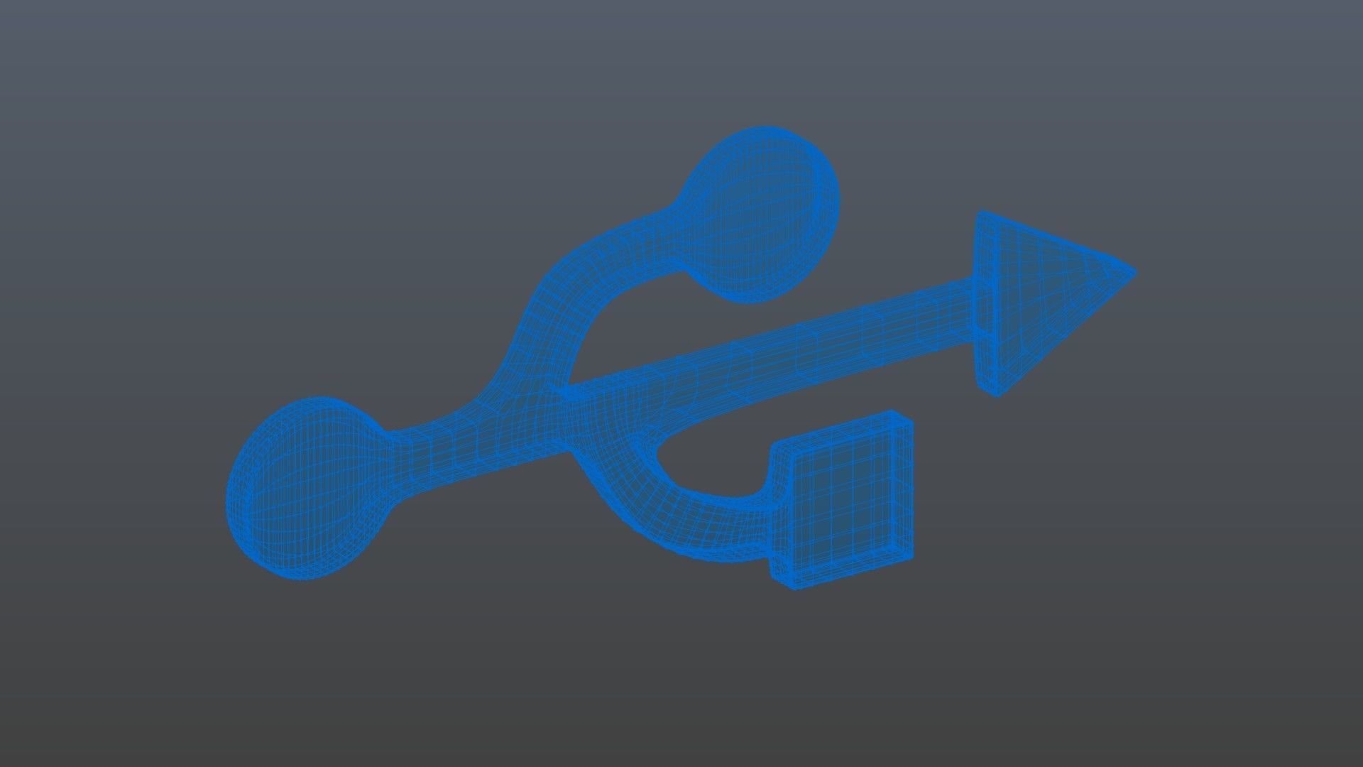 USB logo 3D model | CGTrader