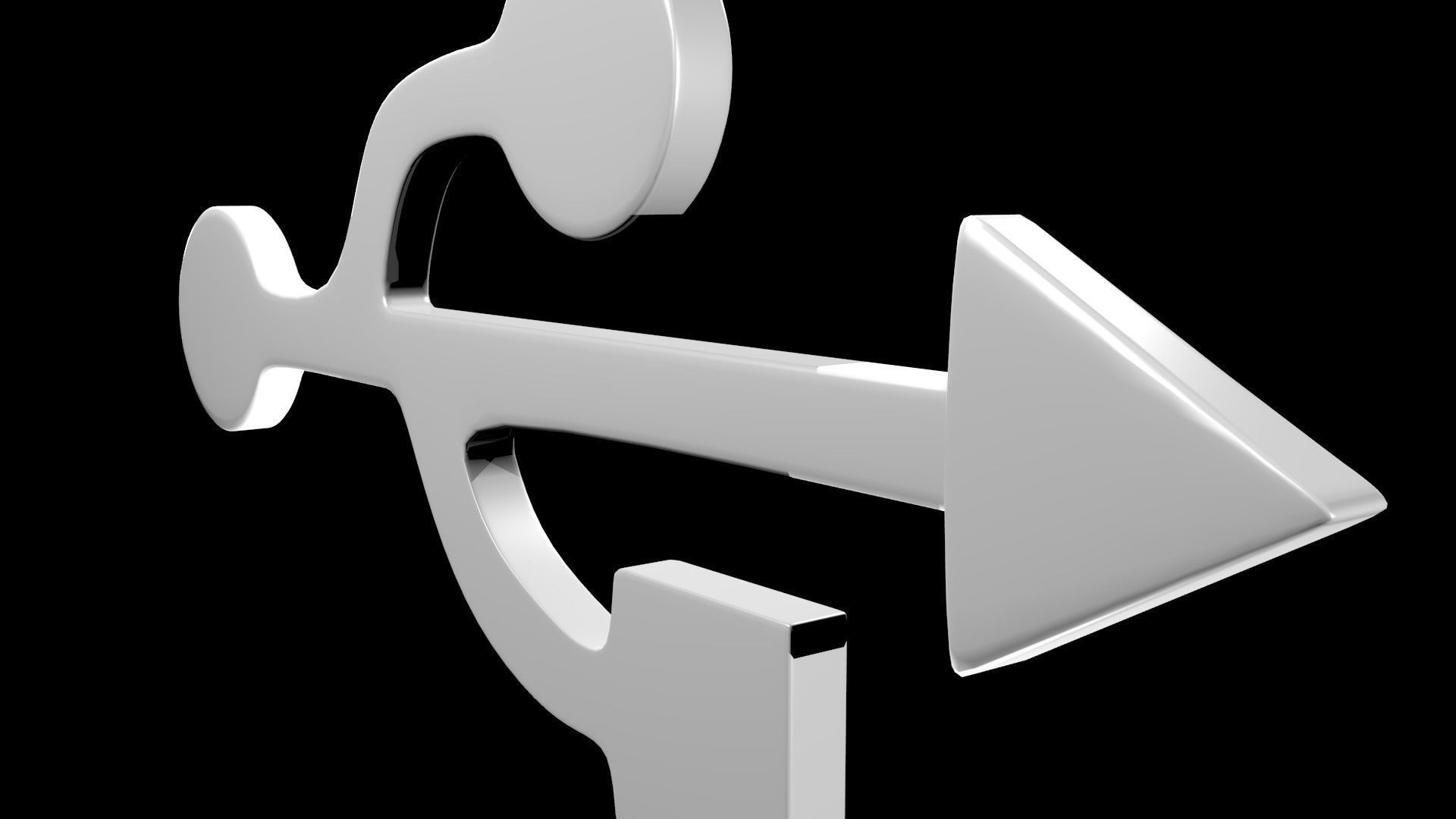 USB logo 3D model | CGTrader