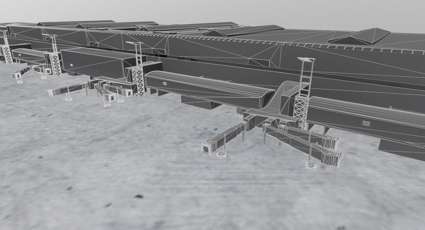 3D model EDDF Terminal 2 VR / AR / low-poly | CGTrader