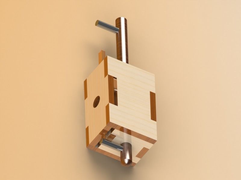 simple wooden air engine free 3D model | CGTrader