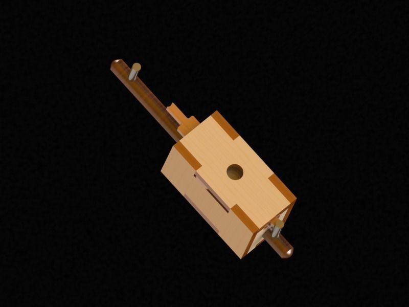 simple wooden air engine free 3D model | CGTrader